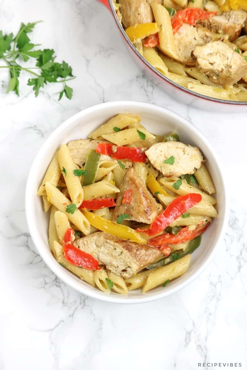 Jamaican Rasta Pasta Recipe | Jerk Chicken Pasta - Recipe Vibes