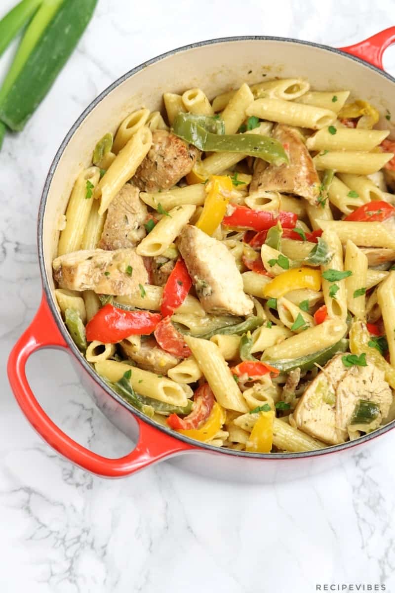 Jamaican Rasta Pasta Recipe | Jerk Chicken Pasta - Recipe Vibes