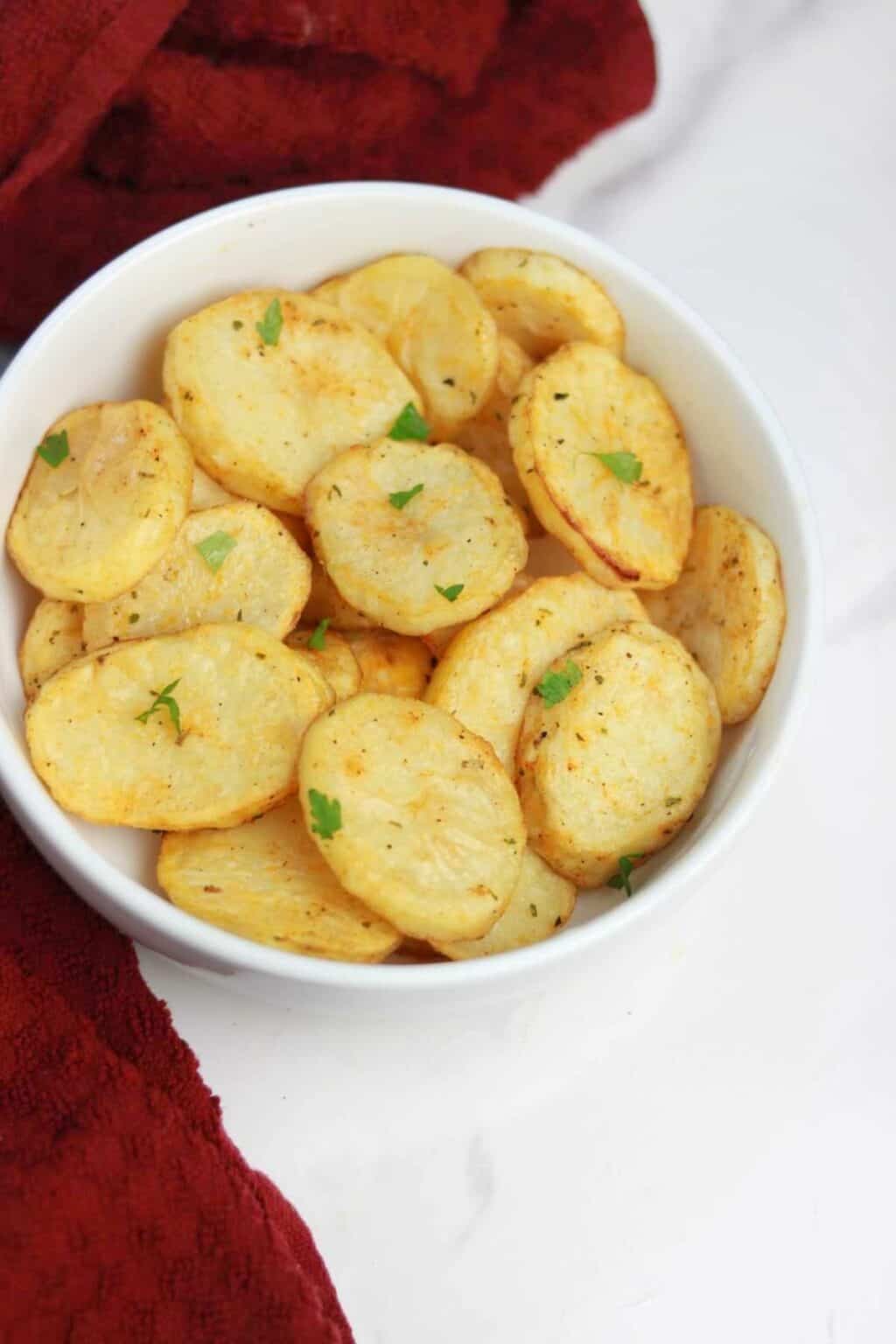 Baked Sliced Potatoes (Oven Baked Potato Slices) - Recipe Vibes